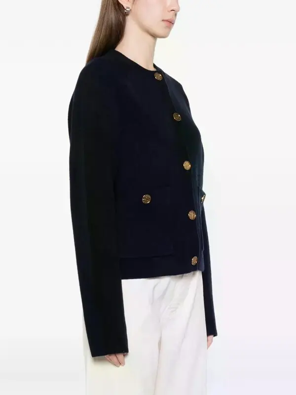 TOTEME Hammered-button Cardigan - Blue