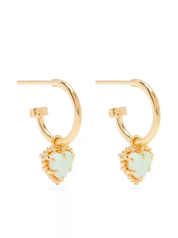 STOLEN GIRLFRIENDS CLUB Dahlia's Heart Anchor Earrings - Gold