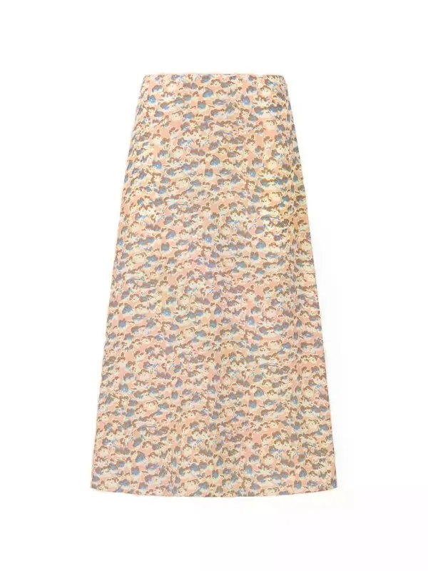 Marni Floral-print Midi Skirt - Neutrals