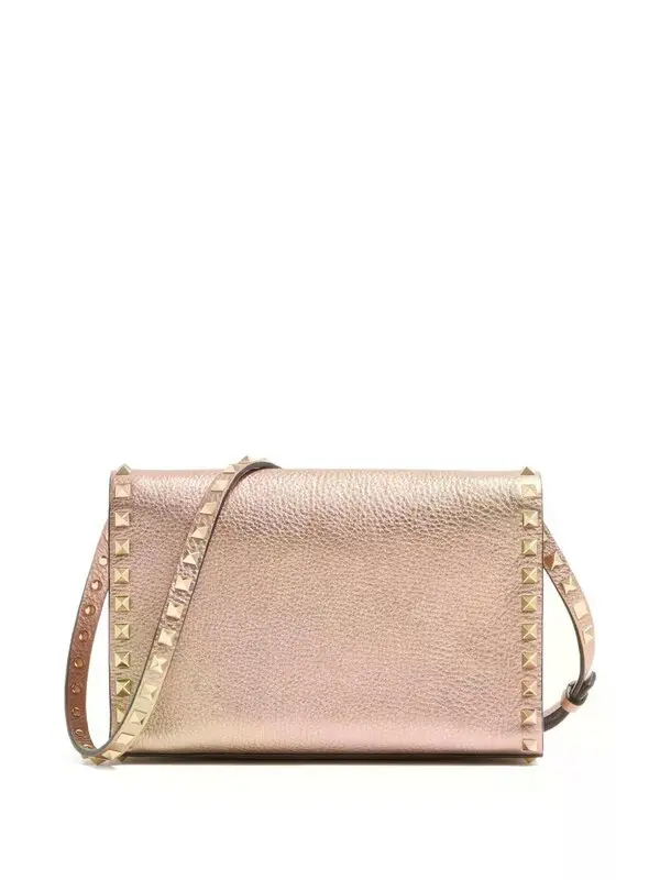 Valentino Garavani Rockstud Grainy Leather Crossbody Bag - Pink