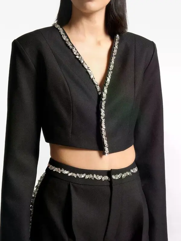 Manière De Voir Embellished Cropped Blazer