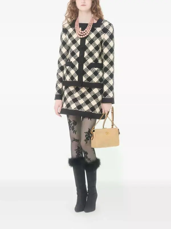 Valentino Garavani Panthea Small Shoulder Bag In Nappa Leather - Neutrals