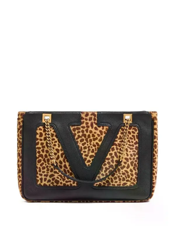 Valentino Garavani Small Viva Superstar Vlogo Tote Bag - Black