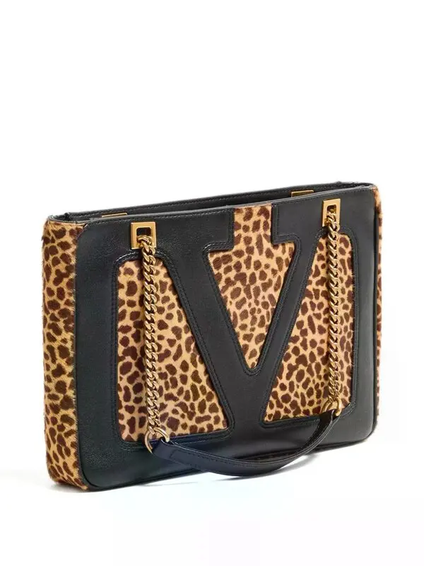 Valentino Garavani Small Viva Superstar Vlogo Tote Bag - Black
