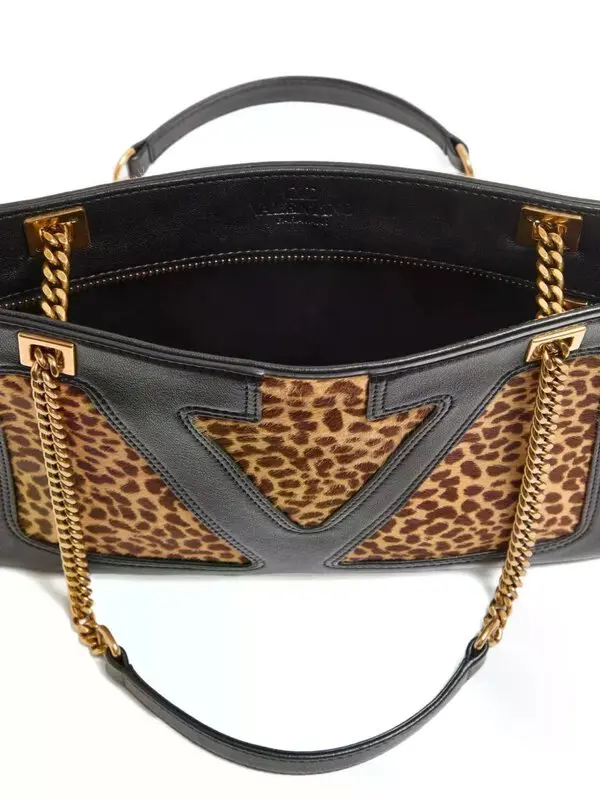 Valentino Garavani Small Viva Superstar Vlogo Tote Bag - Black