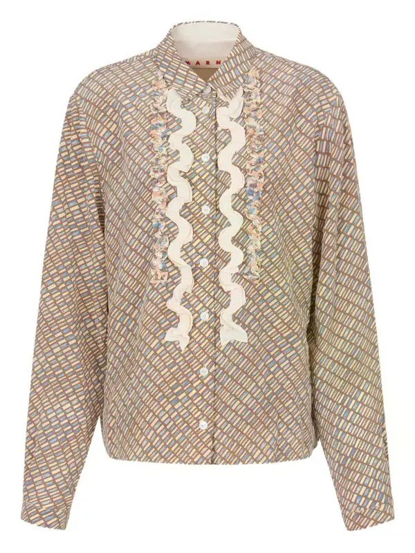 Marni Printed Silk Crêpe De Chine Shirt