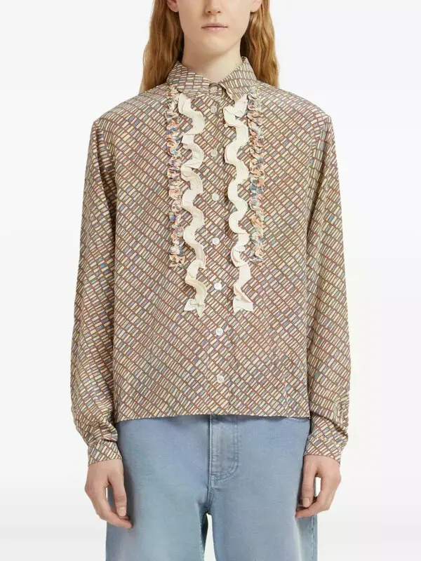 Marni Printed Silk Crêpe De Chine Shirt