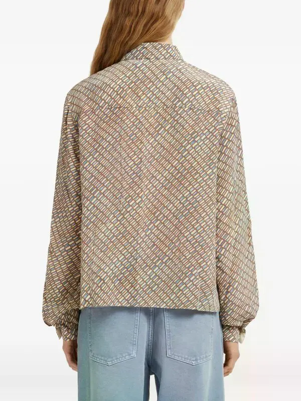 Marni Printed Silk Crêpe De Chine Shirt