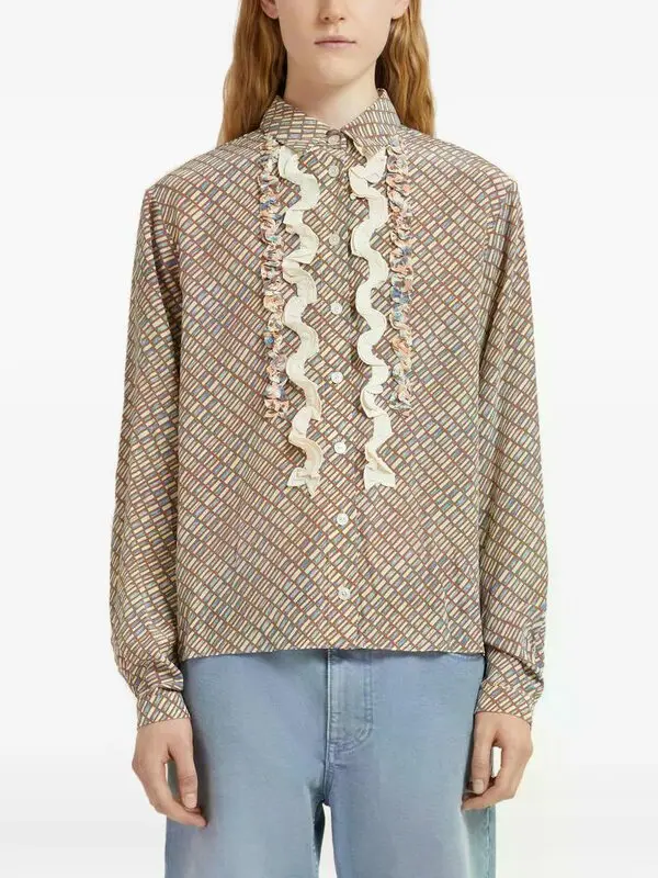 Marni Printed Silk Crêpe De Chine Shirt