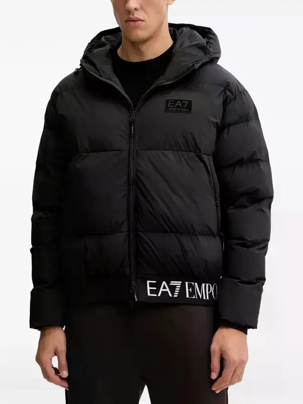 Emporio Armani Hooded Logo-patch Jacket