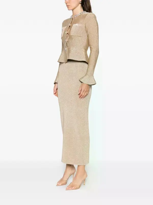 SELF-PORTRAIT Embellished Midi Dress