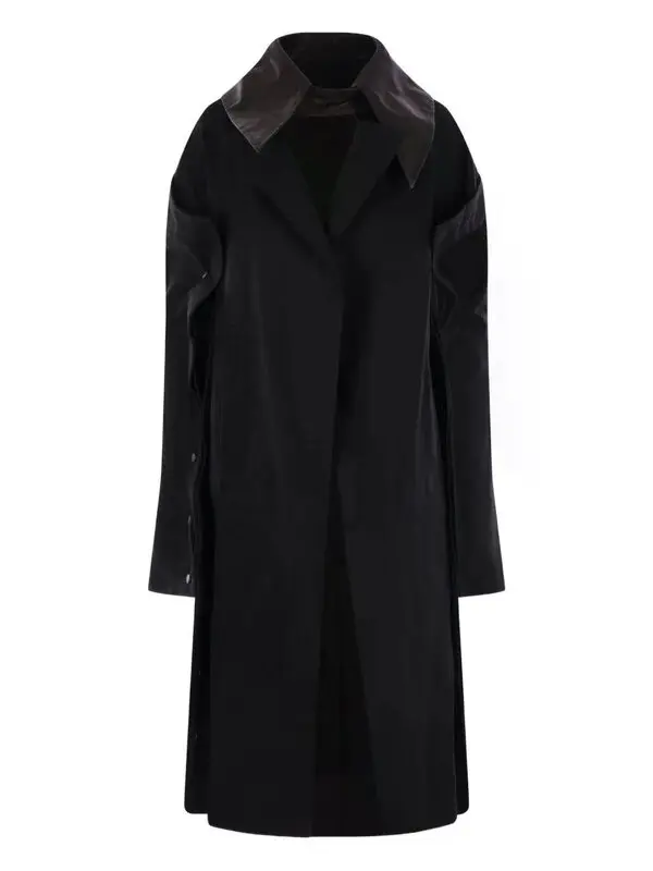 Yohji Yamamoto Leather-collar Coat
