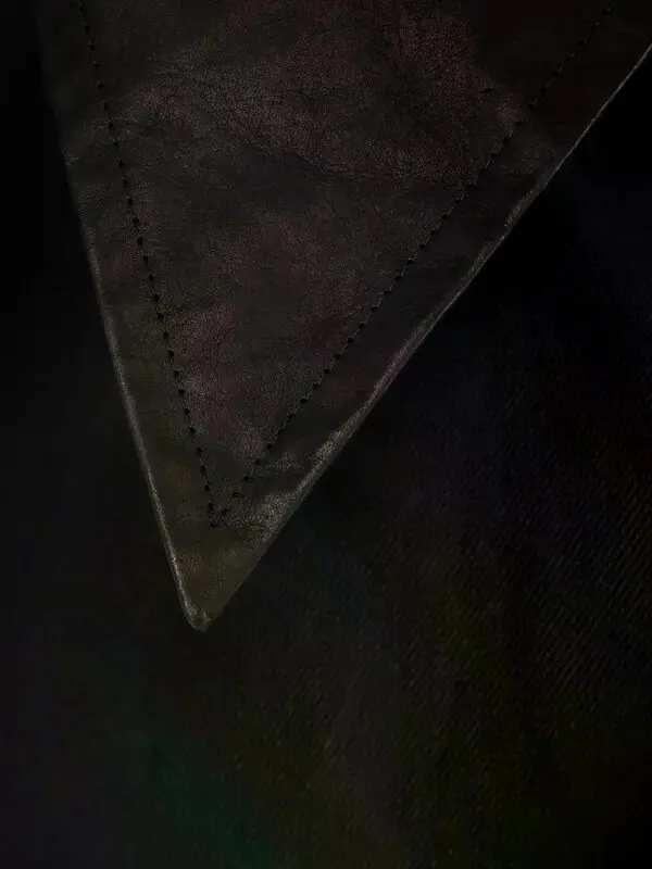 Yohji Yamamoto Leather-collar Coat