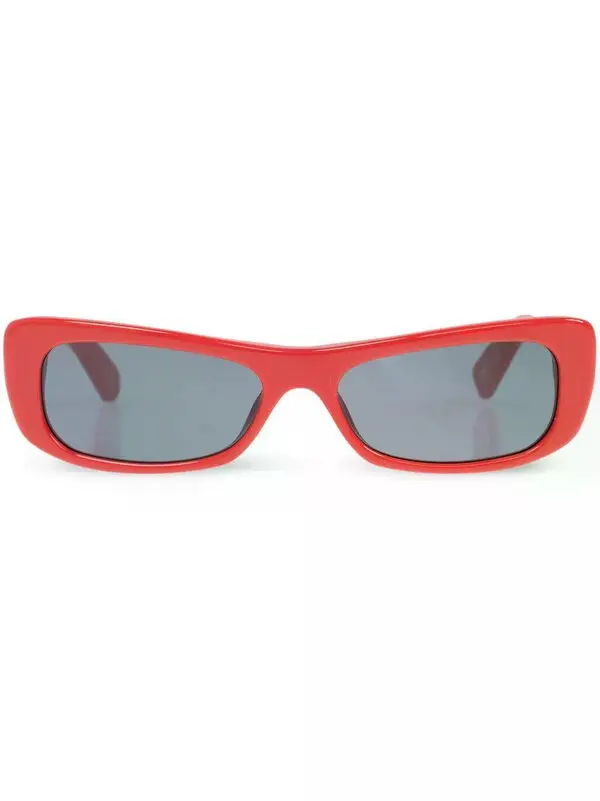 Jacquemus Capri Rectangle Sunglasses - Red