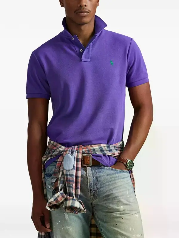 Polo Ralph Lauren Embroidered Polo Shirt - Purple
