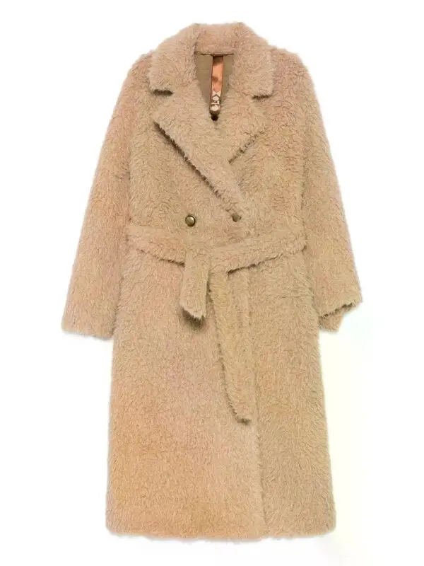 GLOX Double-breasted Belted Coat