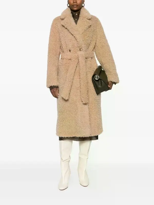 GLOX Double-breasted Belted Coat