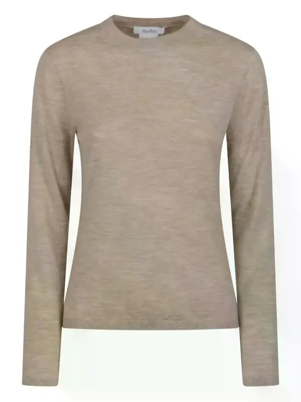 Max Mara Crew-neck Long Sleeve Sweater - Neutrals