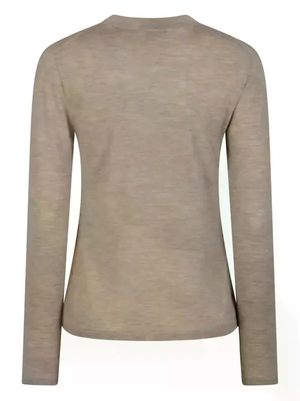 Max Mara Crew-neck Long Sleeve Sweater - Neutrals