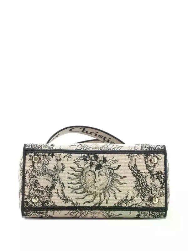 Dior Lady D-lite Medium Satchel Embroidered Canvas