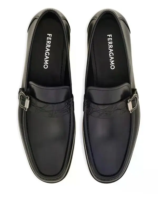 FERRAGAMO Gancini Saddle-strap Loafers