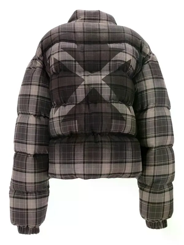 Off-White Flannel Down Jacket - Grey