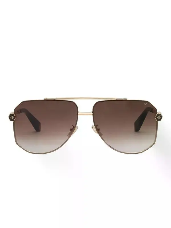 Philipp Plein Geometric-frame Sunglasses - Gold