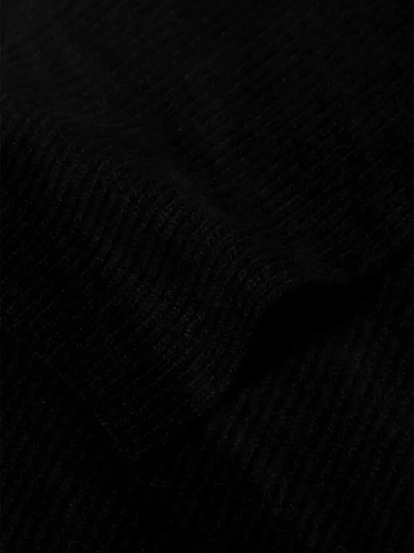Sunspel Ribbed-knit Scarf - Black