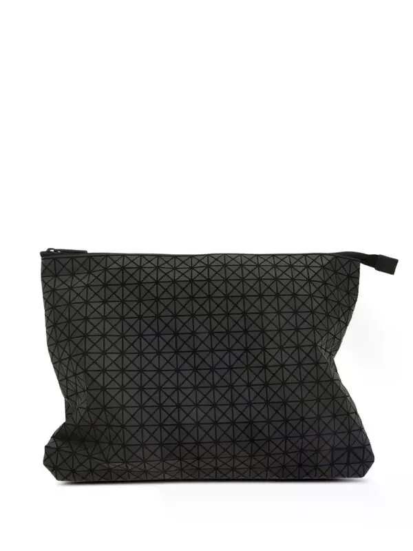 Issey Miyake Geometric-print Zip Clutch Bag - Black