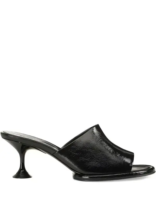 SERGIO ROSSI 60mm Leather Mules - Black