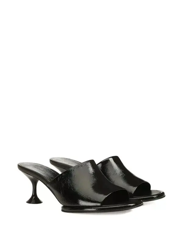SERGIO ROSSI 60mm Leather Mules - Black