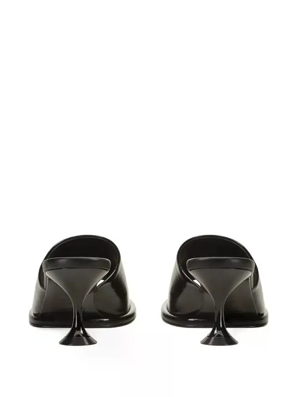 SERGIO ROSSI 60mm Leather Mules - Black