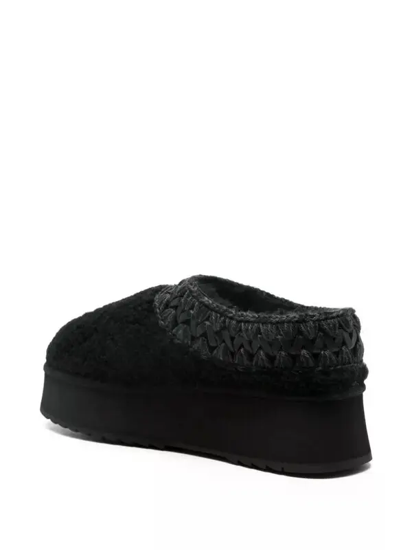 Mou Woven Shearling Clogs