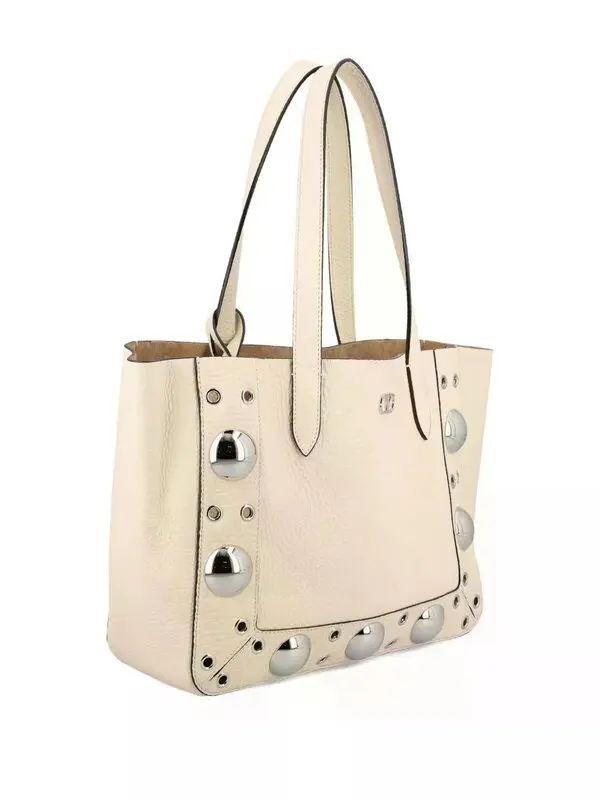 Valentino Garavani Nellcôte Leather Tote Bag - Neutrals