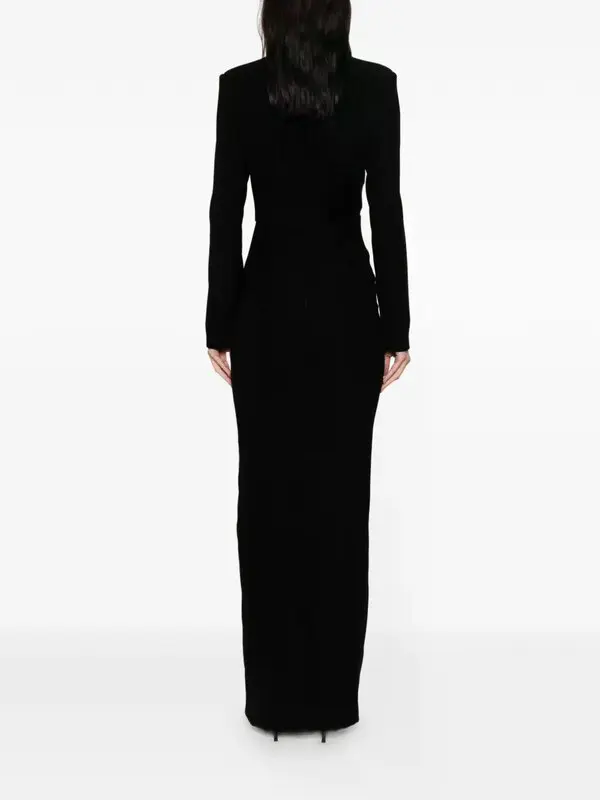 chinese dress ladies Sleeveless Sweater Button Down Maxi Dress In Black main image 1