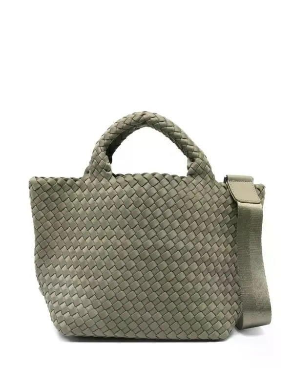NAGHEDI Small Woven Tote Bag - Green