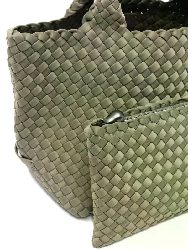 NAGHEDI Small Woven Tote Bag - Green