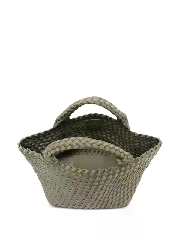 NAGHEDI Small Woven Tote Bag - Green
