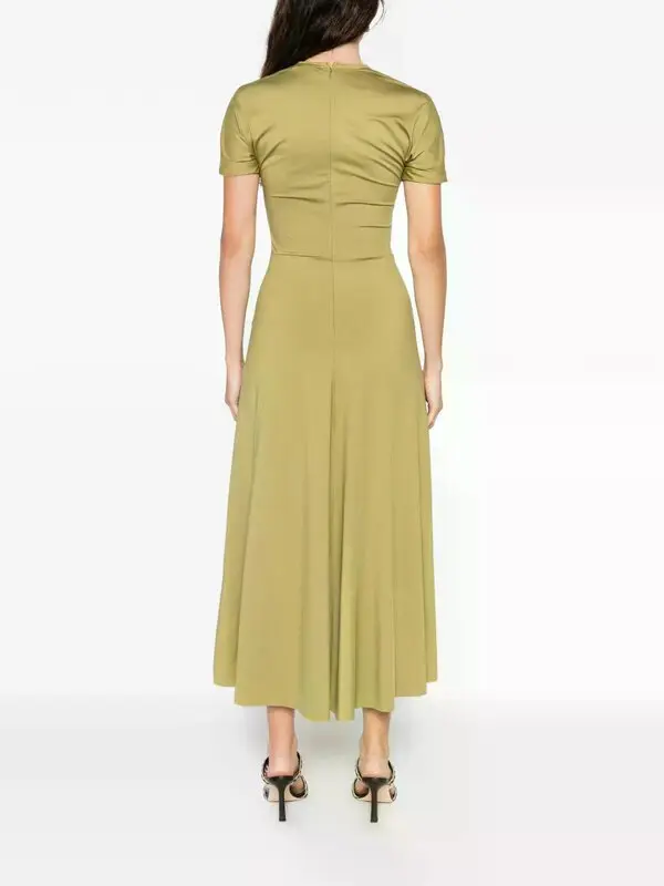 Victoria Beckham Blaire Short-sleeve Midi Dress - Green