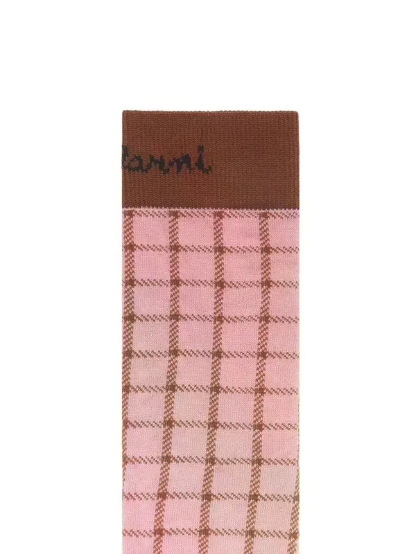 Marni Jacquard Checked-pattern Socks