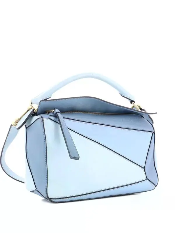 Loewe Puzzle Bag Leather Small Satchel - Blue
