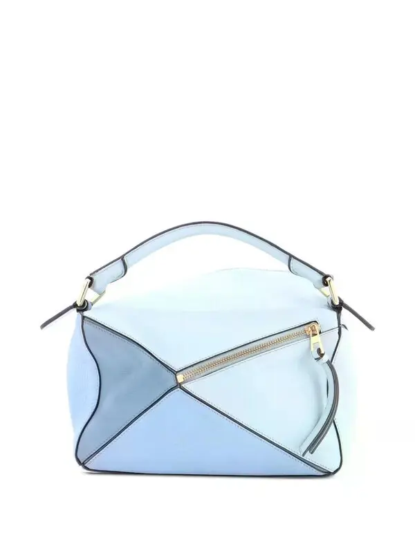 Loewe Puzzle Bag Leather Small Satchel - Blue