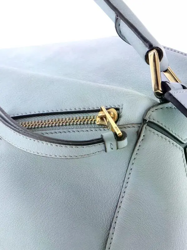 Loewe Puzzle Bag Leather Small Satchel - Blue