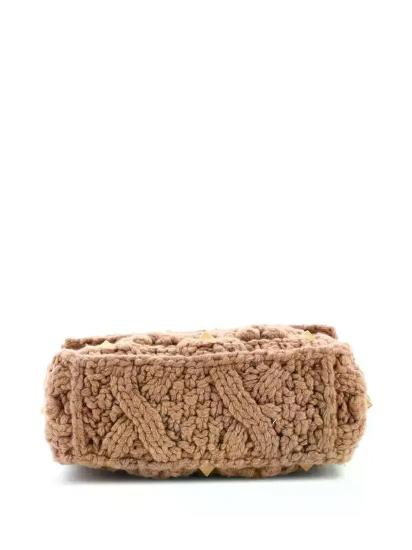 Valentino Garavani Roman Stud Quilted Knit Flap Bag