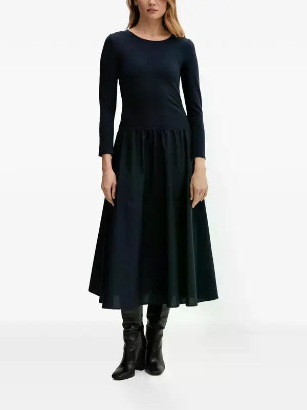 Gant Long-sleeve Gathered Midi Dress