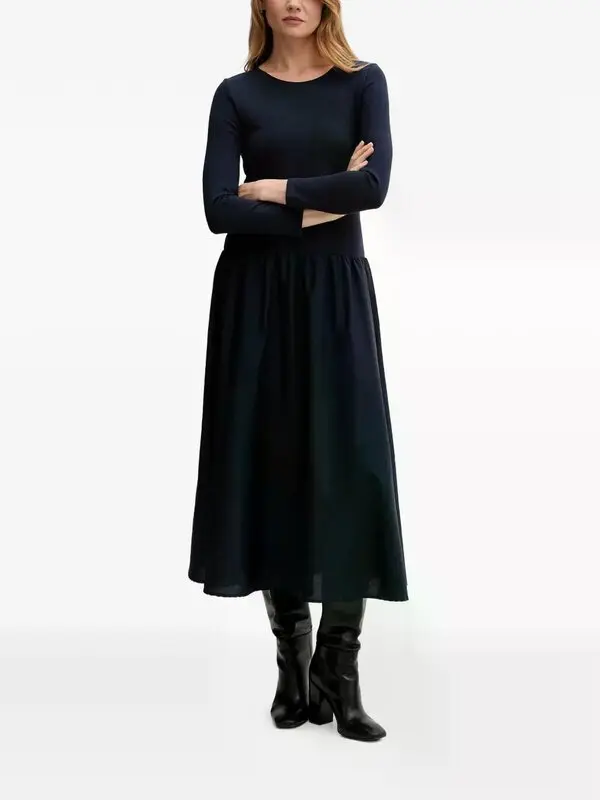 Gant Long-sleeve Gathered Midi Dress