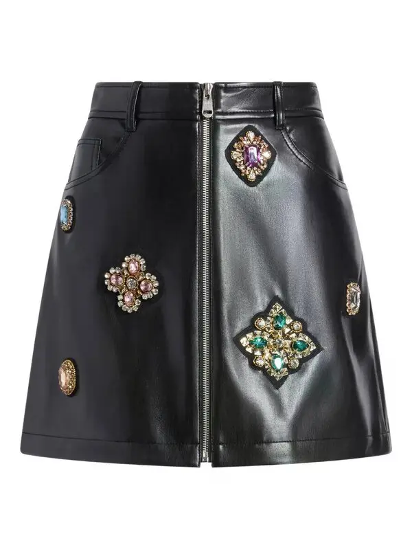 Cinq À Sept Baroque Patches Genevieve Skirt - Black