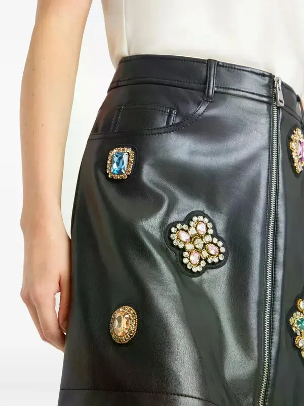 Cinq À Sept Baroque Patches Genevieve Skirt - Black