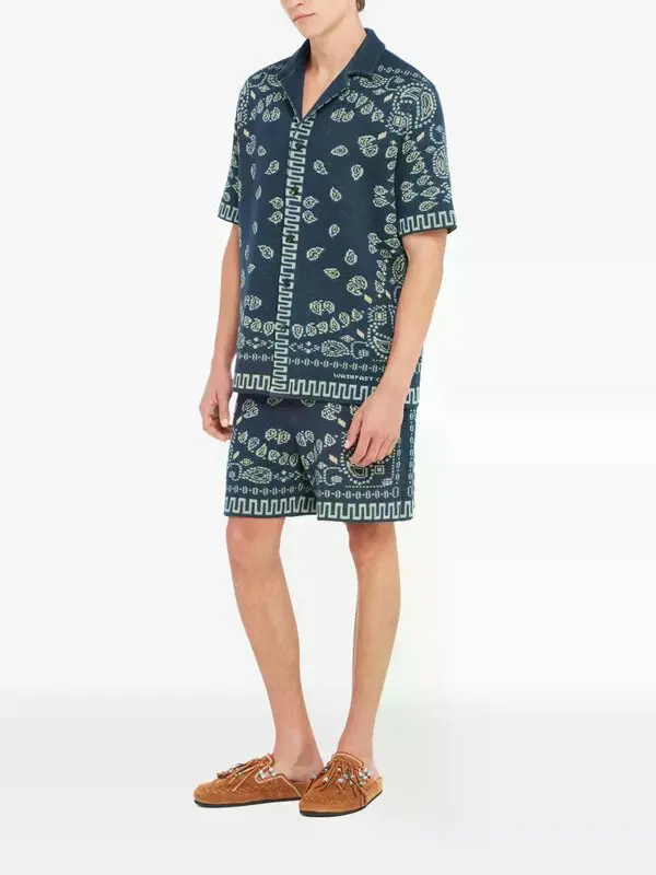 Alanui Bandana-pattern Shirt - Blue