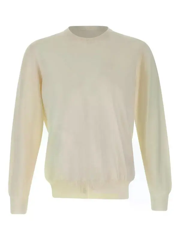 GRAN SASSO Crew-neck Ribbed Sweater - White